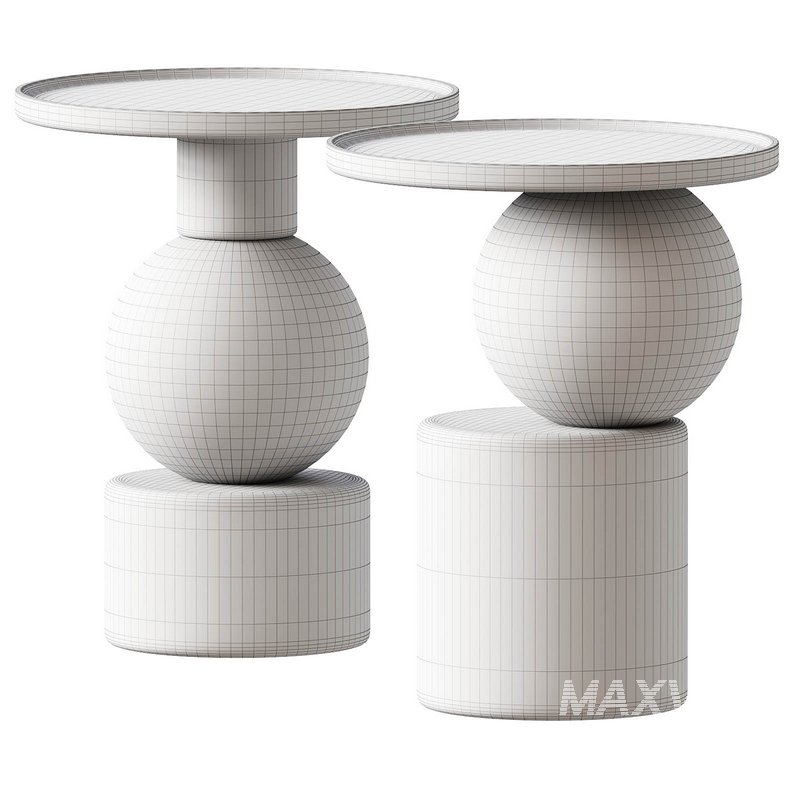 Solid walnut end table, Stigido 3d model Download Maxve