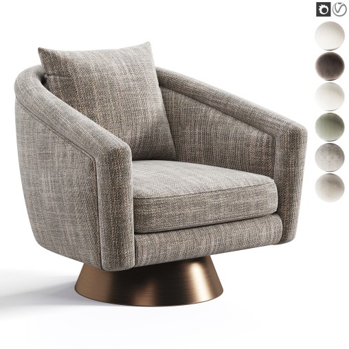 Swivel chair Fano 3D model Maxve