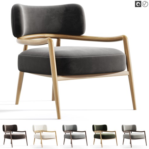 BOTERO LOUNGE CHAIR 3D model Maxve