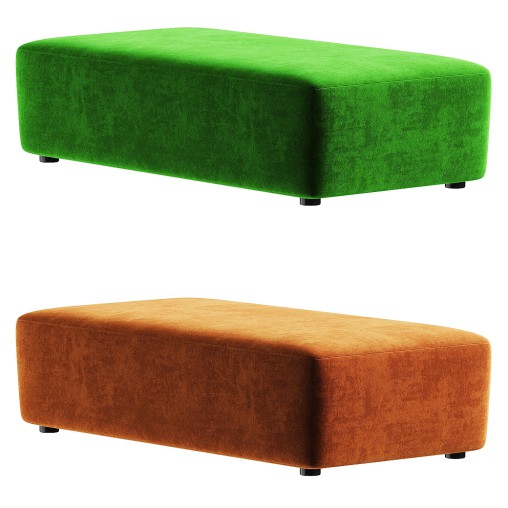 green pouf 3D model Maxve