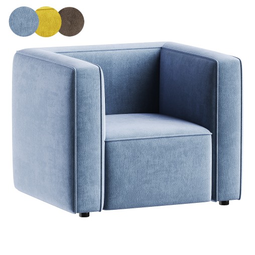 siniy kreslo 3D model Maxve