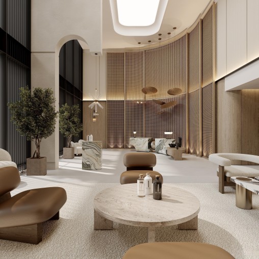 hotel lobby 3d model Download Maxve