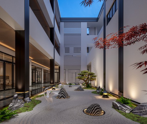 Garden Courtyard 3d model Download Maxve