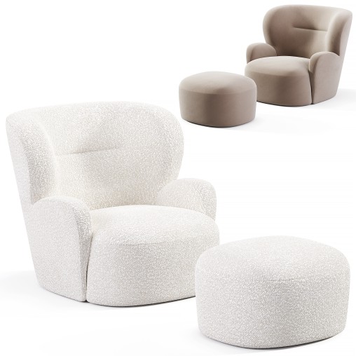 LOLL 09 Armchair By Gervasoni 3D model Maxve