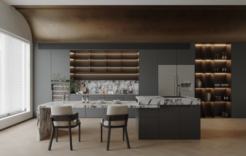 Modern Kitchen 3d model Download Maxve