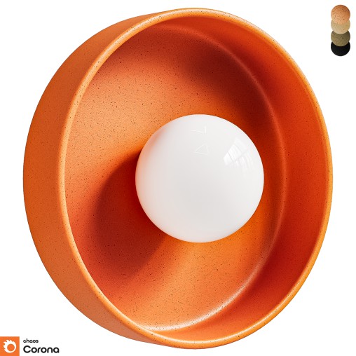 Ceramic Disc Orb Surface Mount 3D model Maxve