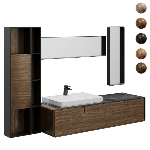 Bathroom furniture Gamadecor Ciclo 3D model Maxve