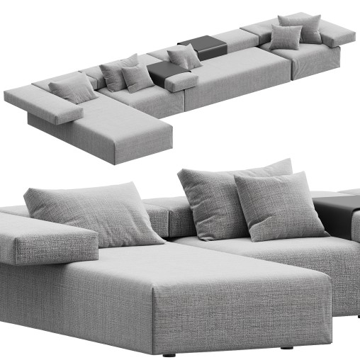 CINDER BLOCK modular sofa design Luca Nichetto Combination 03 3D model ...