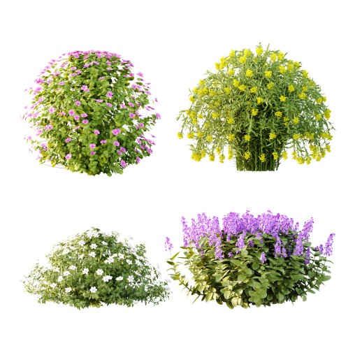 Different bush 10 3D model Maxve