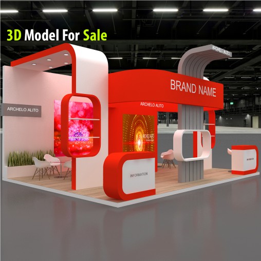 3d exhibition Stall 3D model Maxve