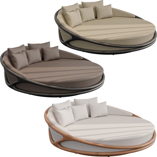 MORPHO Solis outdoor daybed 3D model Maxve