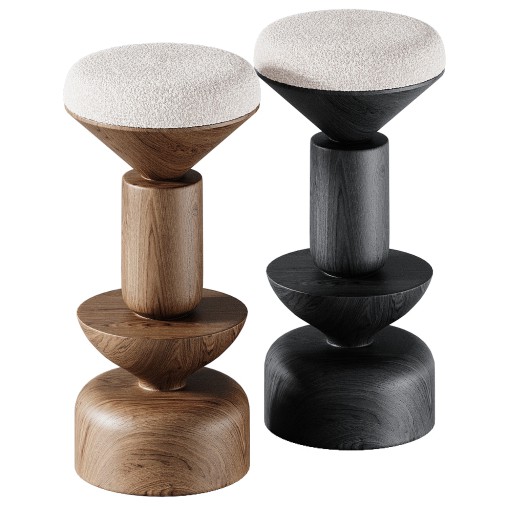 Imara Bar Stool 3D model Maxve