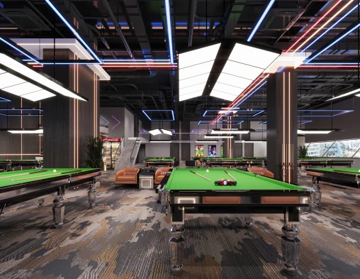 Billiards room 3D model Maxve