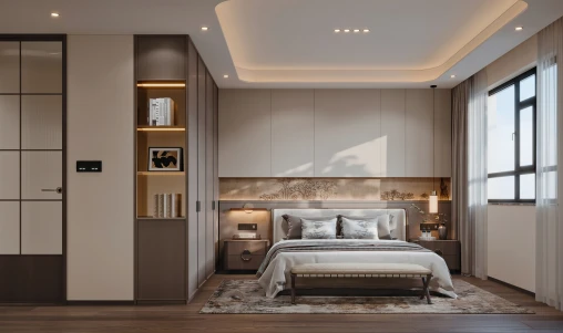 chinese bedroom 3D model Maxve