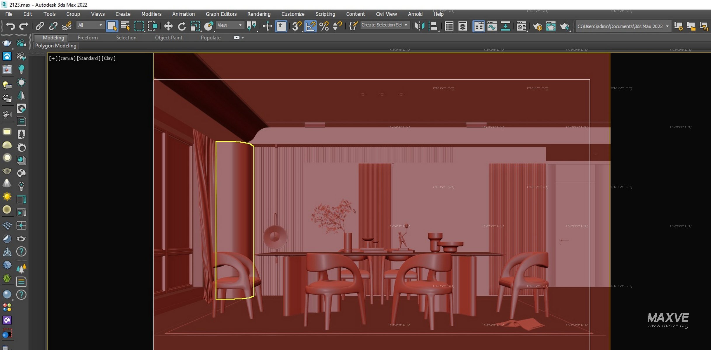 Dining room 3d model Maxve
