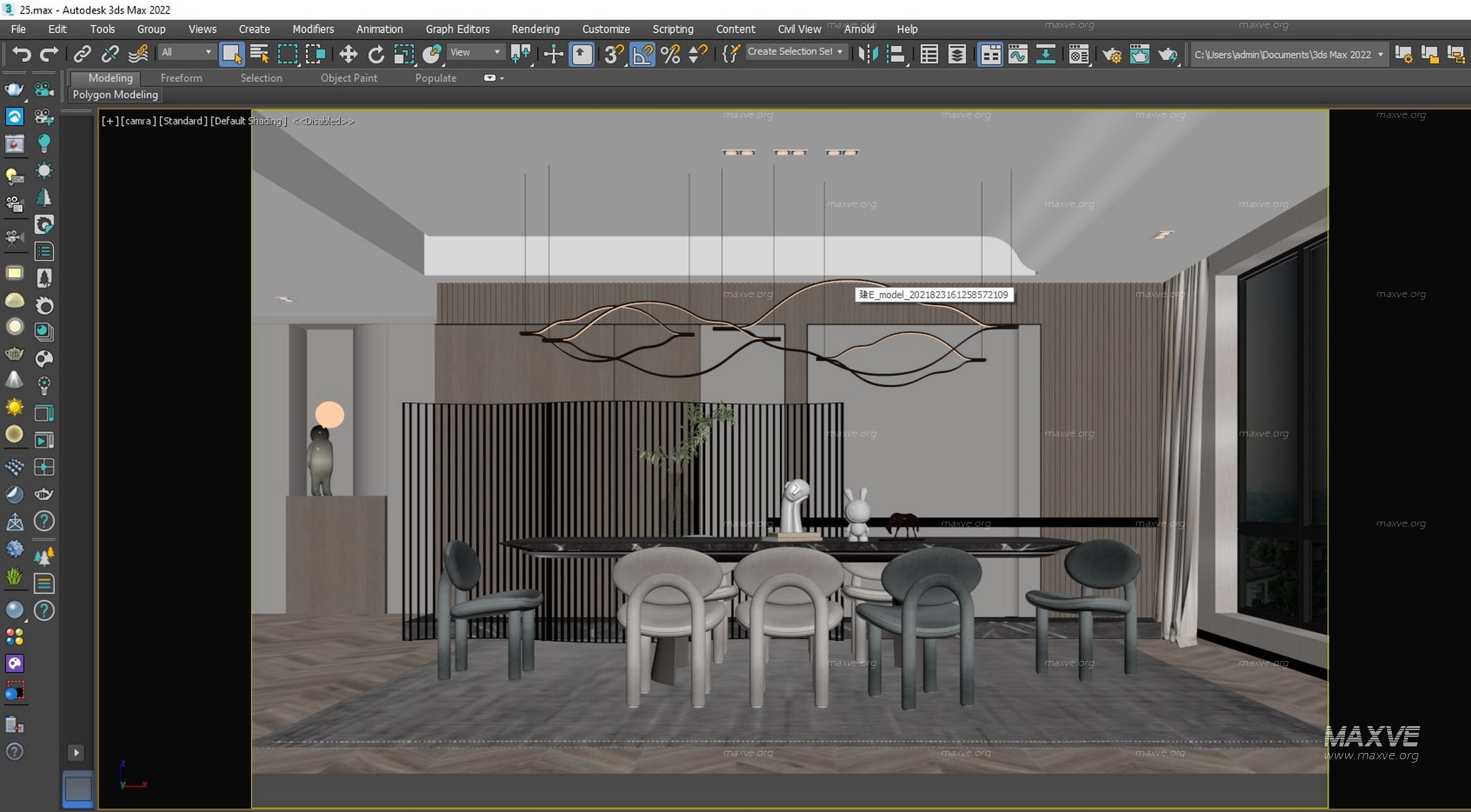 Dining room 3d model Maxve